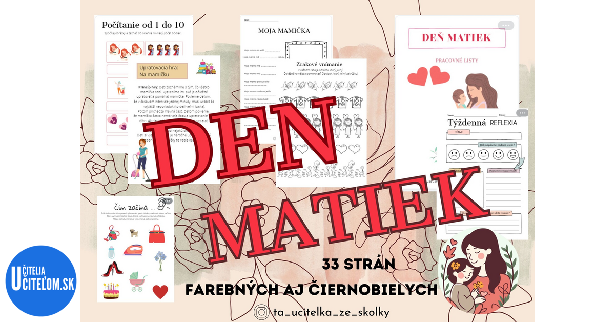 Mamička - PDF ku dňu matiek - Nepriradené k predmetu | UčiteliaUčiteľom.sk